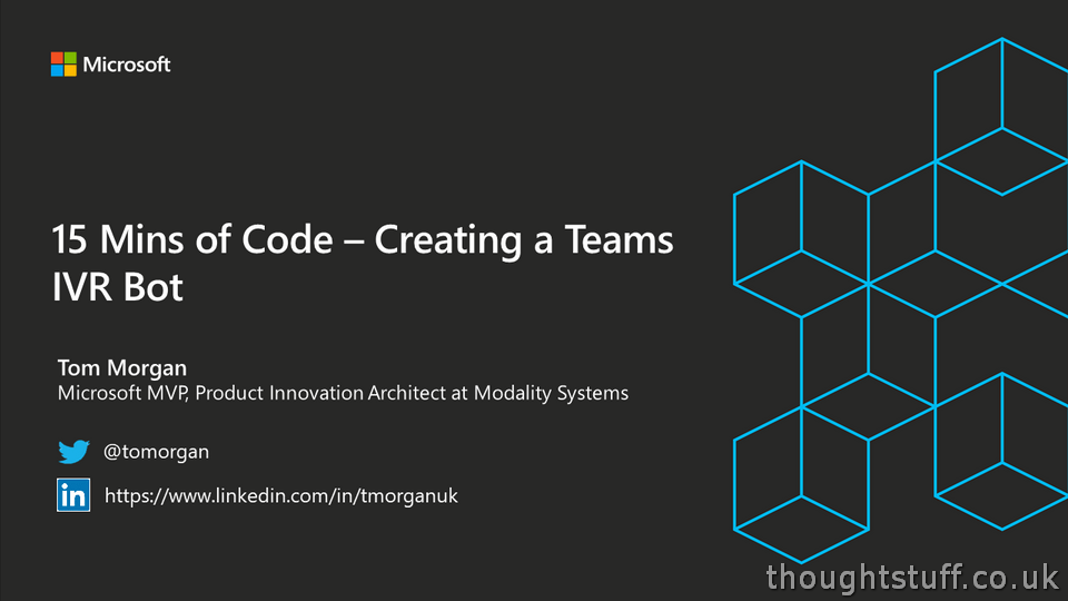 If you’re interested in knowing more about building an IVR experience in Teams, look out for a ...